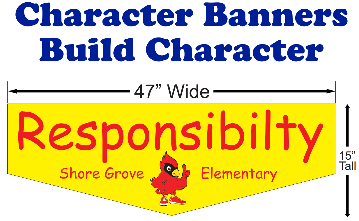 Custom Character Banners for Schools | K12 Magnets | (800) 605-0803